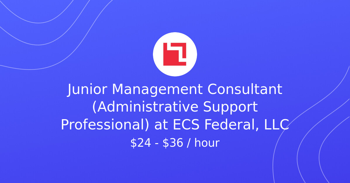 Junior Management Consultant (Administrative Support Professional) at ...